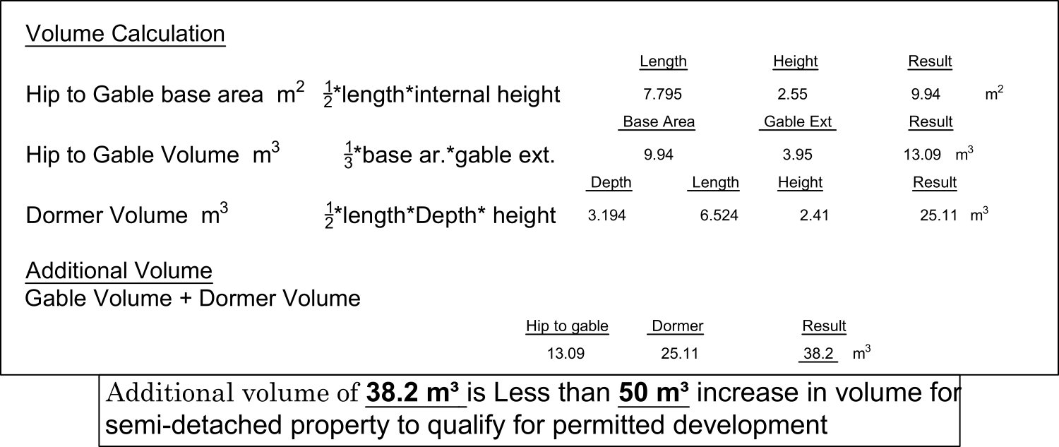Loft Conversion Drawings Volume Calculation