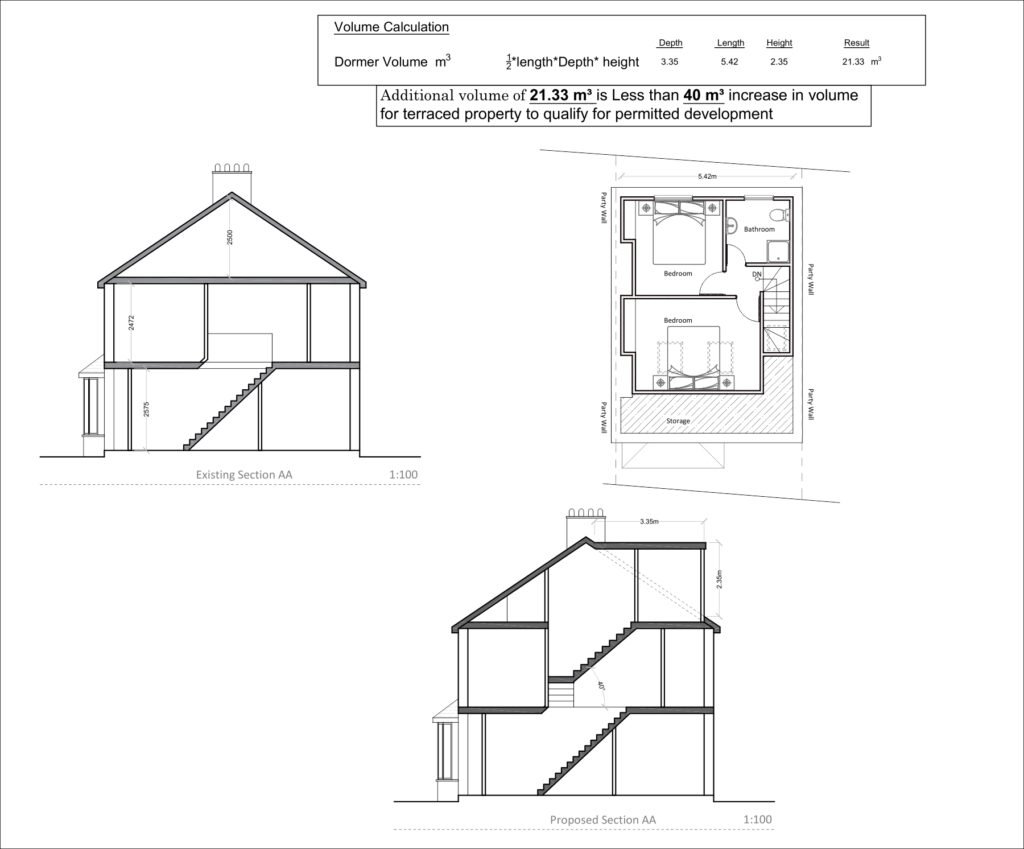 Loft Conversion Drawings Volume Calculation